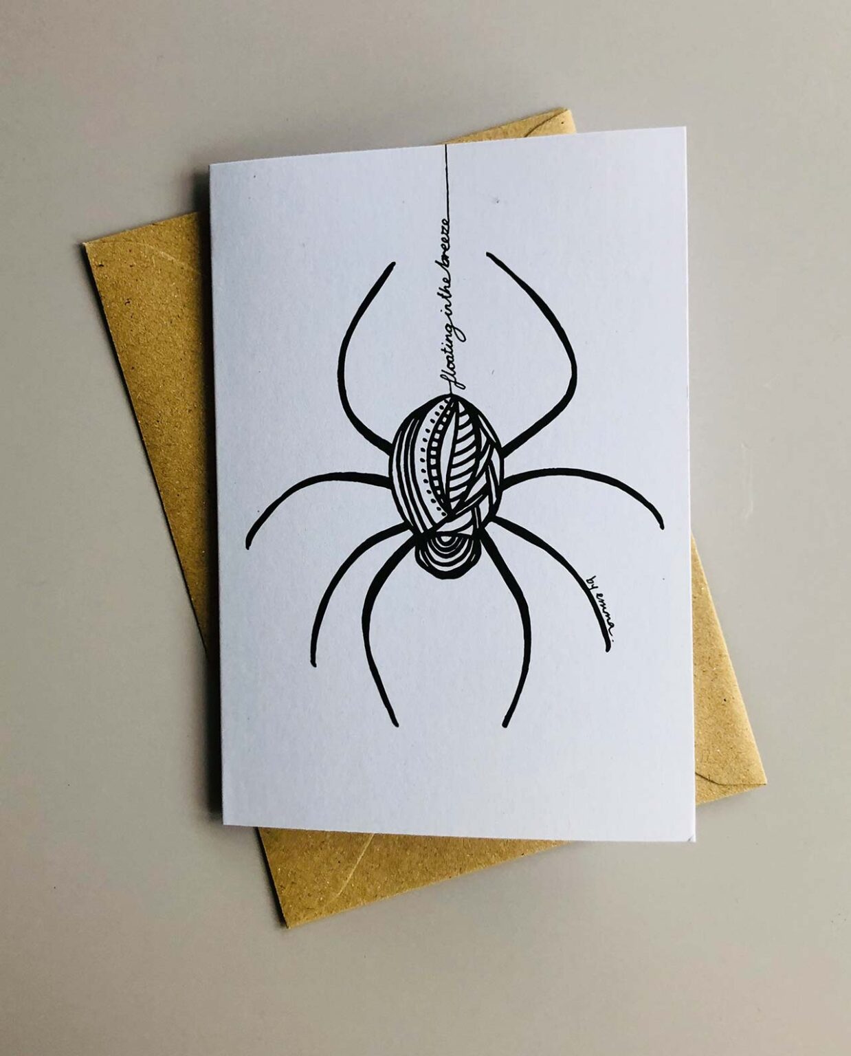 Spider greeting card – Emma Creations