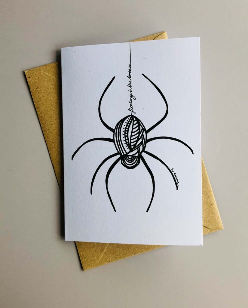 Spider greeting card – Emma Creations